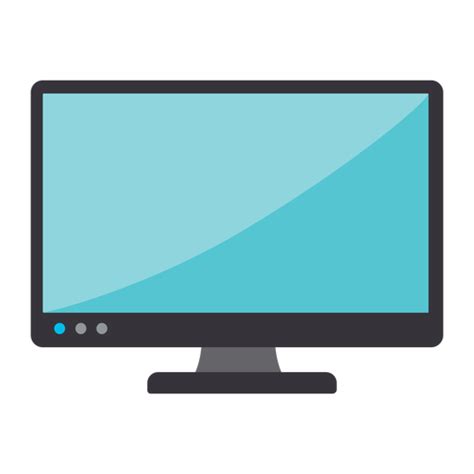 Computer Monitor Flat Icon Png Image Download As Svg Vector Eps Or