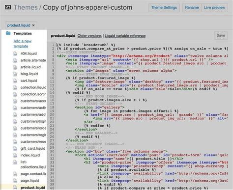Editing Theme Code