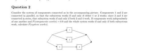 Solved Question 2 Consider The System Of Components
