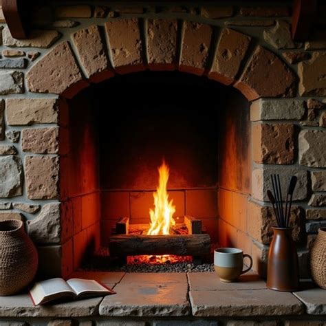 Free Rustic Fireside Comfort Image Fireplace Hearth Rustic