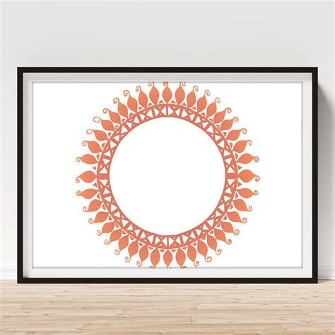 Digital Illustration Of Indian Circular Pattern Art Print By Dorling