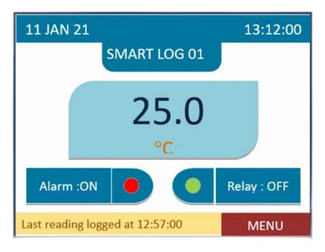 Pressure Touch Screen Data Logger SmartLog 01 For Cold Storages 92 Mm X 92 Mm X 100 Mm At