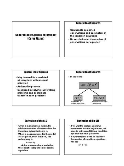 Lecture 6 Curve Fitting Pdf Least Squares Equations