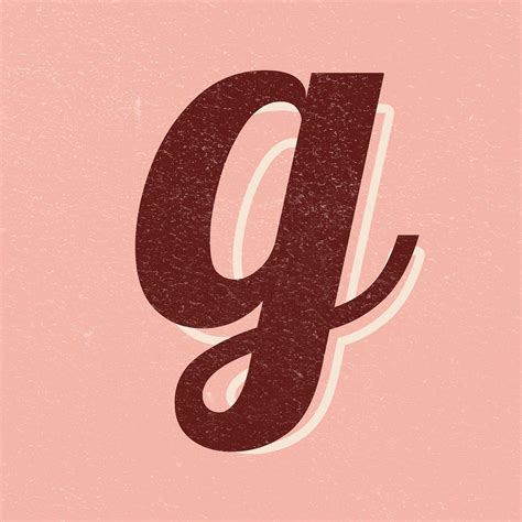 Vintage Handwriting Cursive Font Psd Letter G