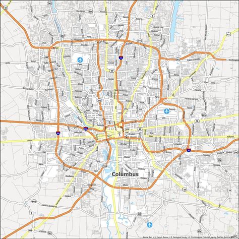 Columbus Ohio Zip Code Map Gis Geography