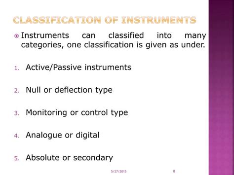 Introduction Advantages Of Electronic Instrumentation Instrument Classification Types Of