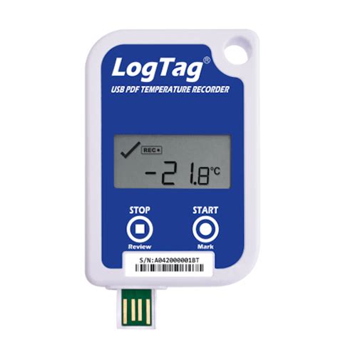 USRID Data Logger No Reutilizable De Temperatura Con Informe PDF Y Pantalla LogTag Recorders