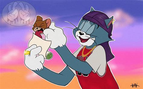 Tom And Jerry Print Tom Rolls Jerry Etsy Australia
