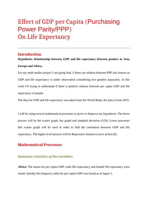 Impact Of Gdp Per Capita On Life Expectancy In Asia Europe And Africa