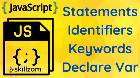 03 Javascript Statements Identifiers Reserved Words Keywords Declare And Naming Variables