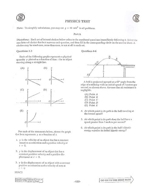 Sat Physics Test Pdf