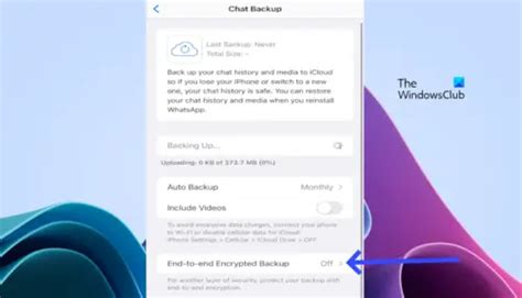 Disable Or Enable End To End Encryption In Whatsapp