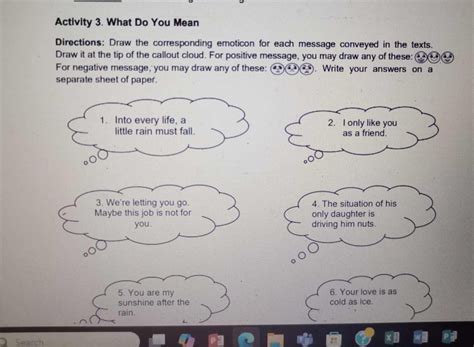 Activity 3 What Do You Mean Directions Draw StudyX