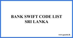 Bank SWIFT Code List Sri Lanka Find Your Bank S SWIFT Code