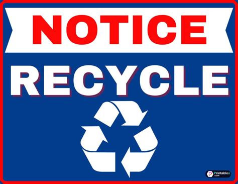 33 Printable Recycle Signs Printableocom