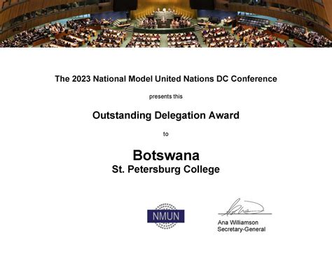 Mun Wins Distinguished And Outstanding Delegation Awards At 2023 Nmun