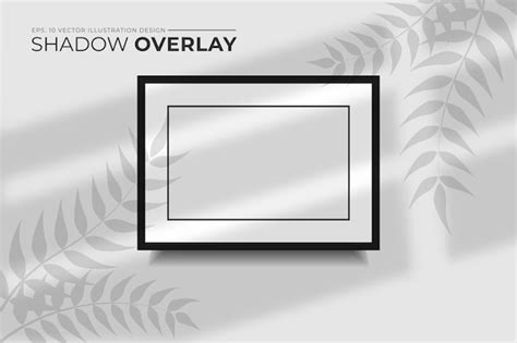 프레임 디스플레이 모형 디자인이 있는 그림자 오버레이 프리미엄 벡터