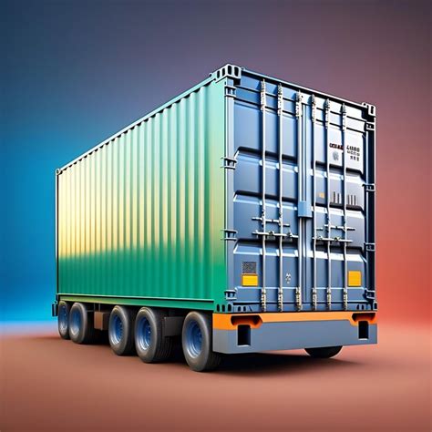 Premium Ai Image Cargo Container Isolated On White Background