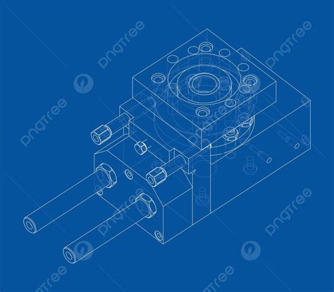 Abstract Industry Object Concept Vector Wire Frame Design Part Vector Wire Frame Design Part