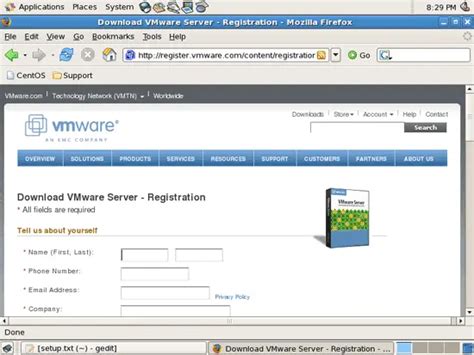 How To Install Vmware Server On A Centos 50 Desktop