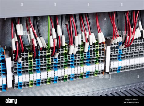 Wires To The Control Panel Stock Photo Alamy