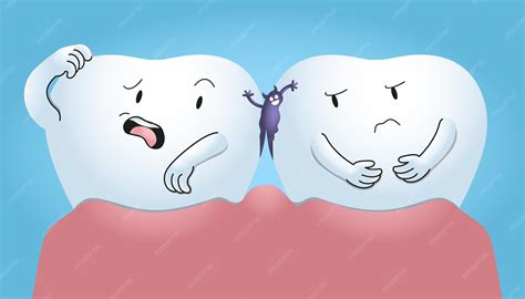 Premium Vector Ilustration Decay Between Teeth
