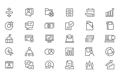 Headhunting Line Icon Set Career Resume Interview Candidate