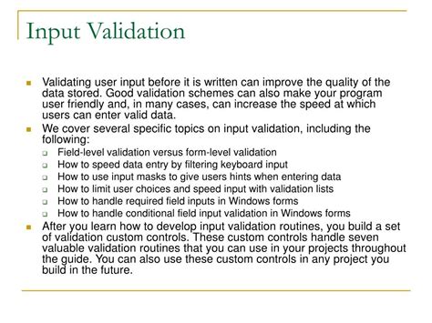 Ppt Vb Data Validation Powerpoint Presentation Free Download Id