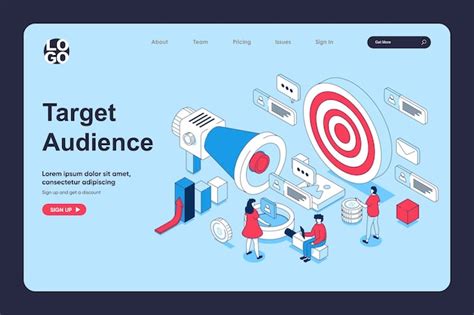 Premium Vector Target Audience Concept In 3d Isometric Design For Landing Page Template People
