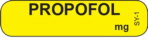 Sy 1 Syringe Label Propofol Positive Impressions