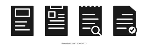File Icon Set Document Symbol Clipboard Stock Vector Royalty Free 2199158117 Shutterstock