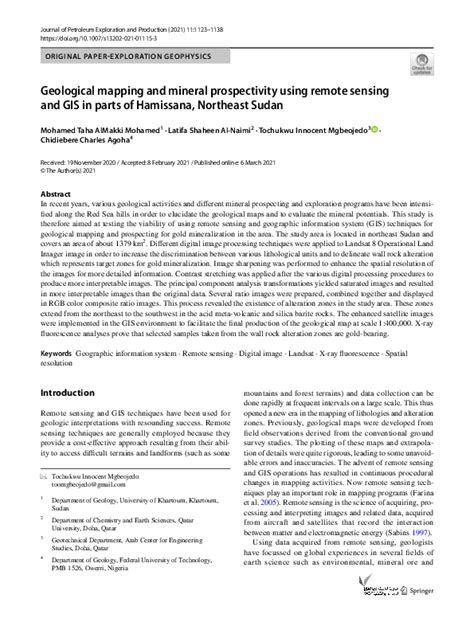 Pdf Geological Mapping And Mineral Prospectivity Using Remote Sensing And Gis In Parts Of