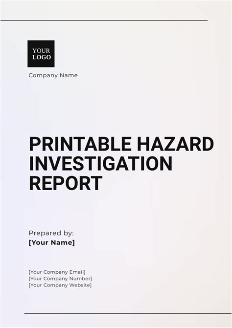Free Investigation Report Templates To Edit Online And Print