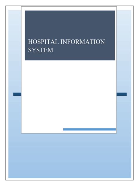 hospital information system pdf computing information technology