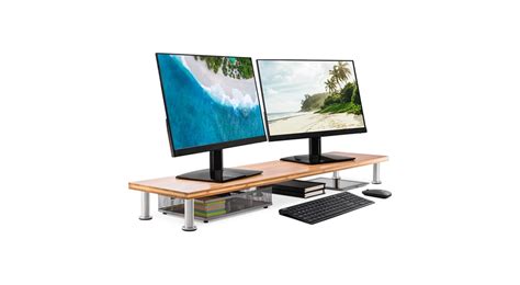 The Office Oasis Dual Computer Monitor Stand