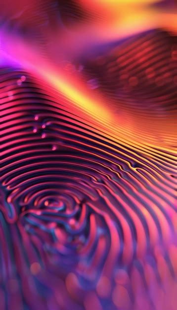 Abstract 3d Render Featuring A Stylized Fingerprint With Smooth Spline