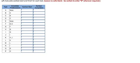 Solved Consider The Following Table Of Precedence