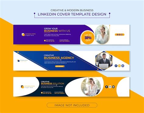 Premium Vector Business Linkedin Cover Design Template Bundle
