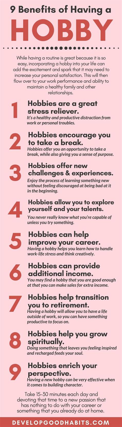 22 Benefits Of Having A Hobby Or Enjoying A Leisure Activity Develop