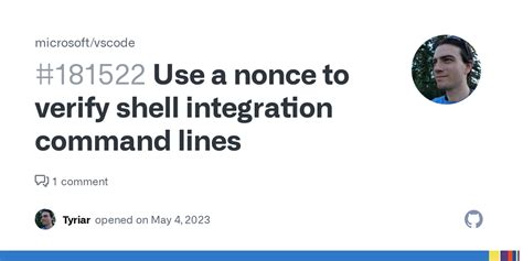 use a nonce to verify shell integration command lines · issue 181522