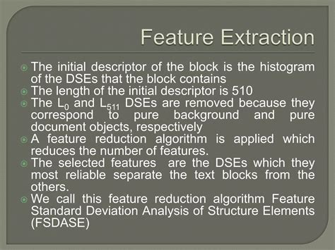 text extraction using document structure features and support vector