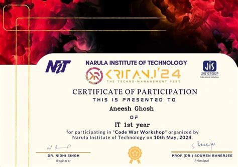 Aneesh Ghosh On Linkedin Kritanj Codewar Nit