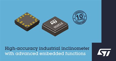 stmicroelectronics offers new inclinometer with machine learning core