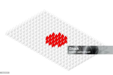 아이소메트릭 비활성화 행에 휠체어 아이콘 그림을 가진 남자 일본 국기 모양 개념 디자인 그림 흰색 배경에 고립 0명에 대한 스톡 벡터 아트 및 기타 이미지 Istock