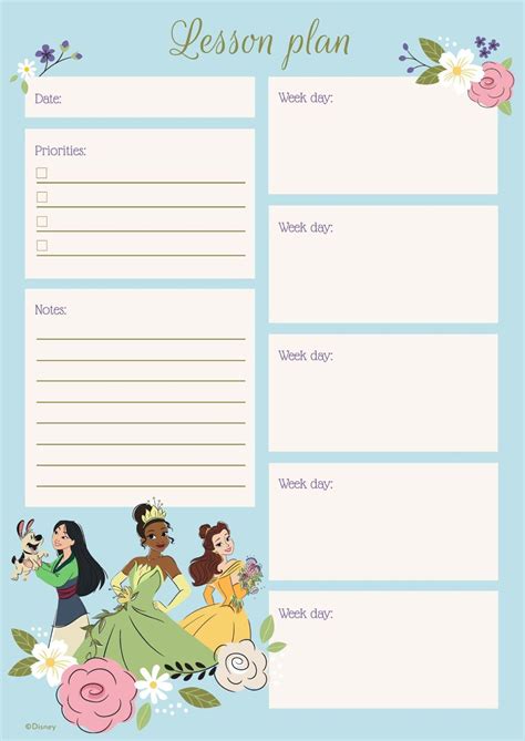 Disney Princess Lesson Plan Presentation