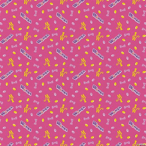 Camelot Cotton Fabrics Willy Wonka Precut 2yd Jelly Beans Pink