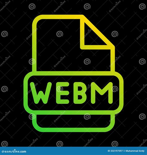 Webm File Type Icon Document Archive Extension With An Outline Gradient Design Can Be Used