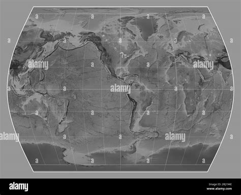 Grayscale Map Of The World In The Times Projection Centered On The Meridian 90 West Longitude