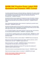 NASM CNC Practice Exam Latest 2024 Questions And Answers 100 Correct DocMerit