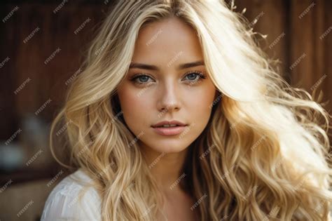 Premium Ai Image Portrait Of A Cute And Beautiful Blonde Girl